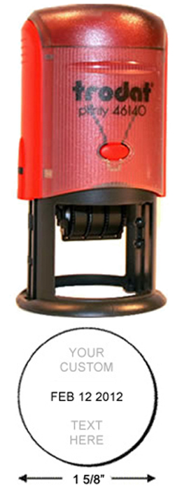 Trodat Printy 46140 Round Custom Stamp Dater